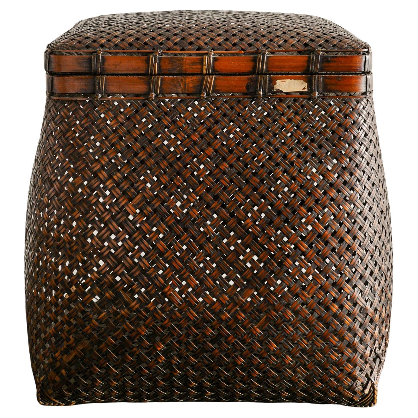 1950's Japanese Foldable Bamboo Fruit Basket or Centerpiece at 1stDibs ...