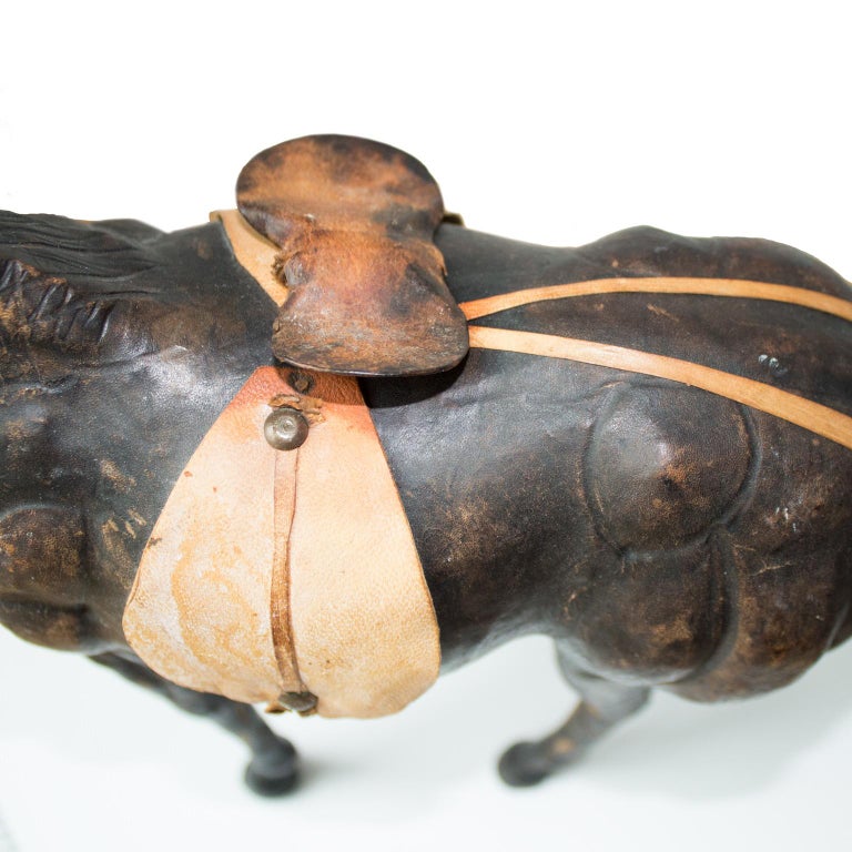 Decorative Leather Horse Model at 1stDibs