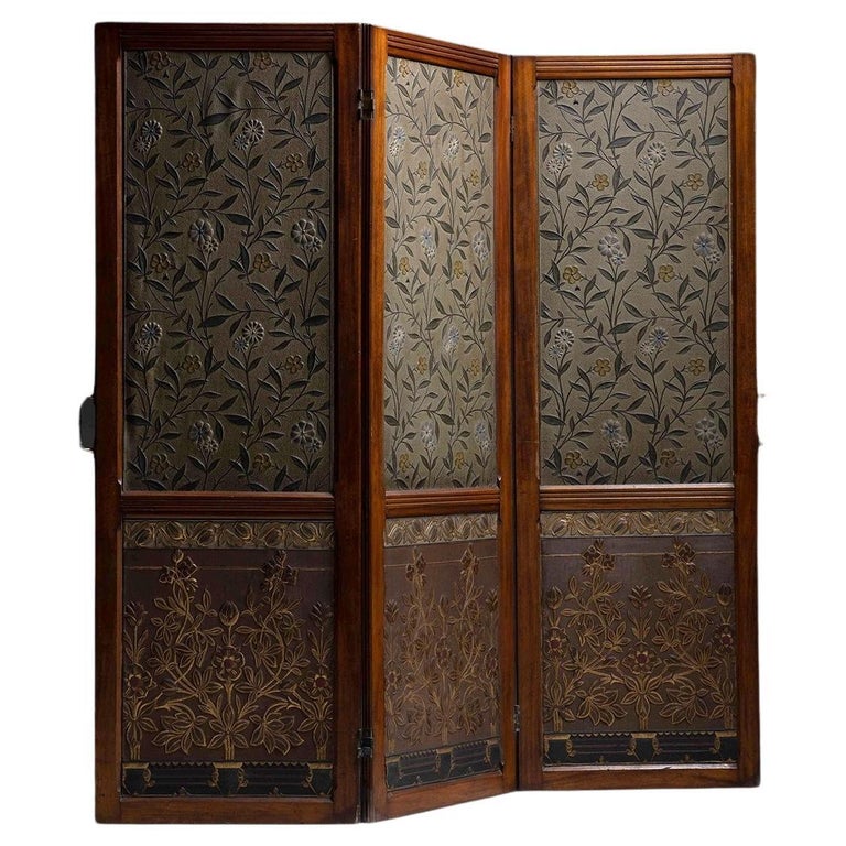 Decorative Mahogany Screen, England, circa 1900 For Sale at 1stDibs