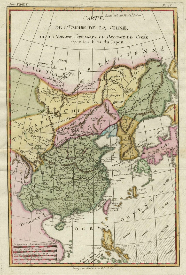 Decorative Map of the Empire of China, Korea, Japan, Taiwan, Lucon ...