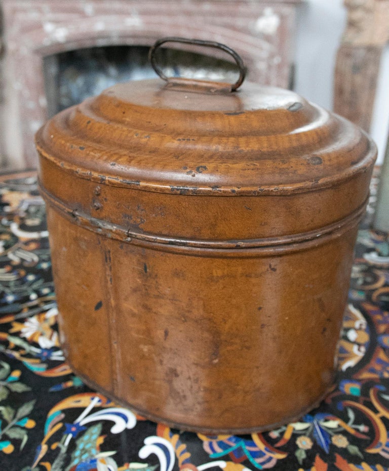 Decorative Metal Box in Brown Tone For Sale at 1stDibs