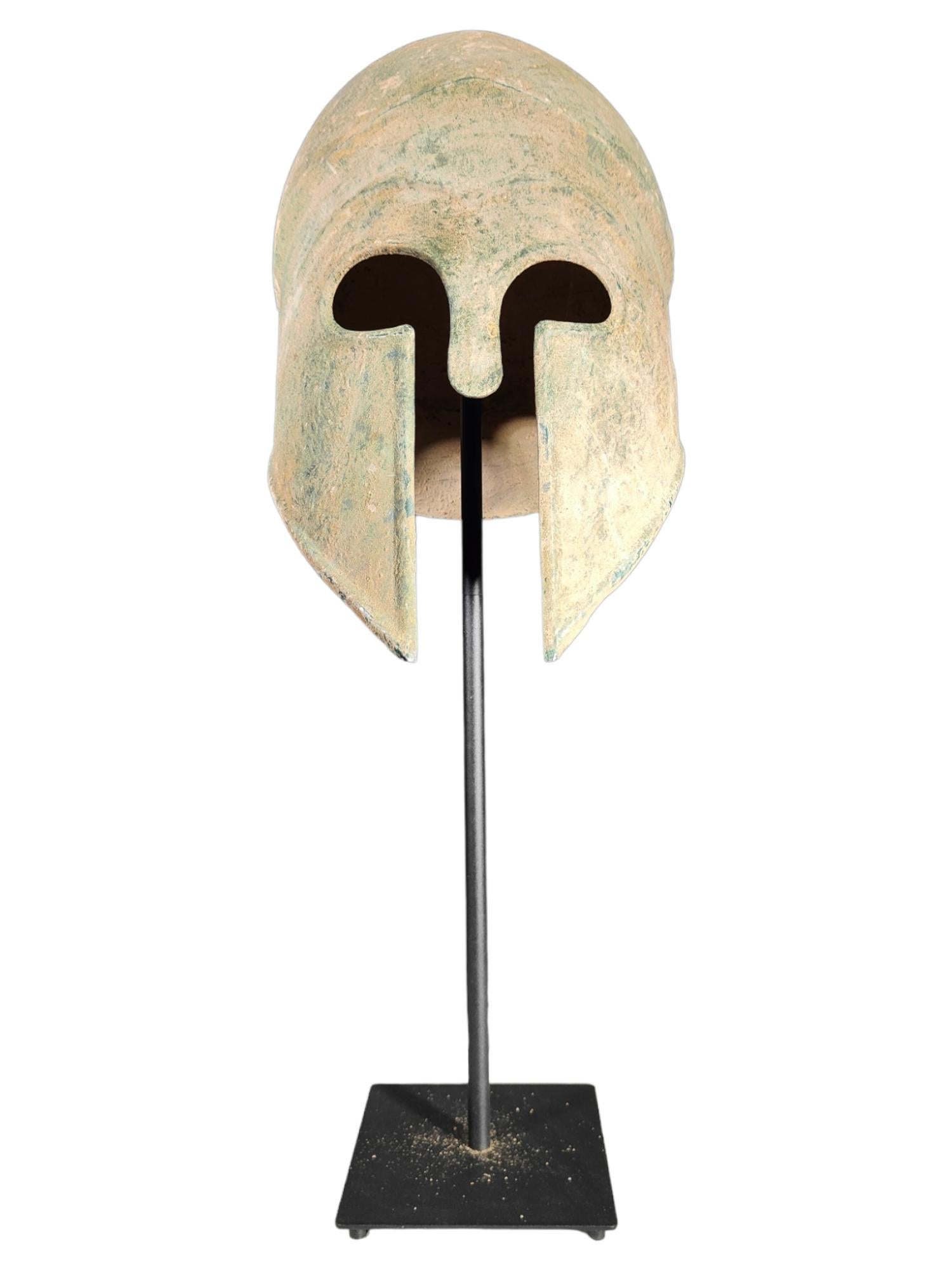 Decorative Metal Greek Helmet from the 50s For Sale at 1stDibs