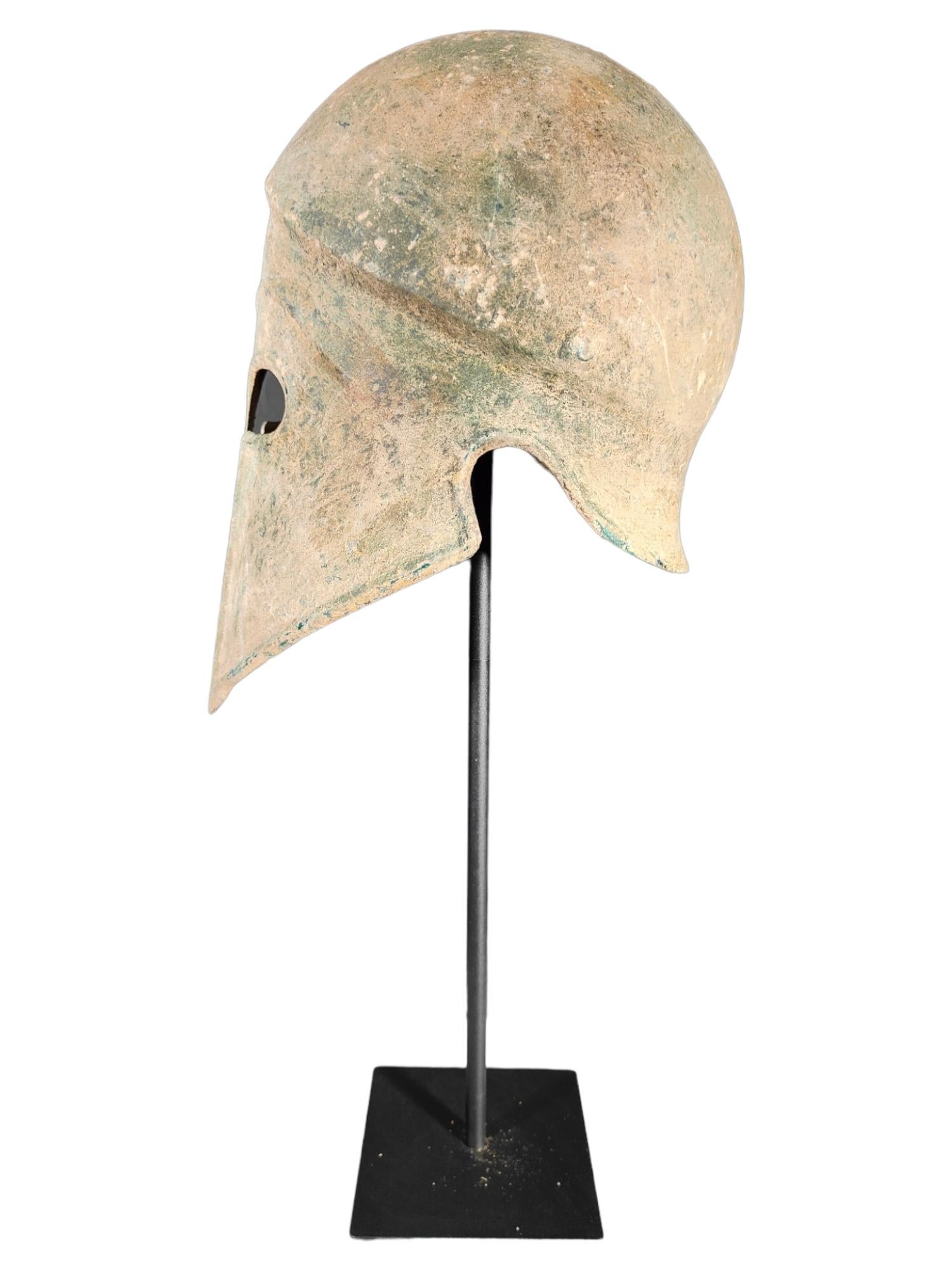 Decorative Metal Greek Helmet from the 50s For Sale at 1stDibs