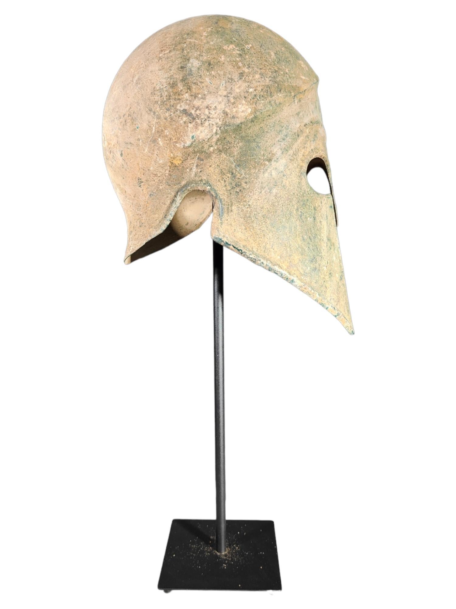 Decorative Metal Greek Helmet from the 50s For Sale at 1stDibs