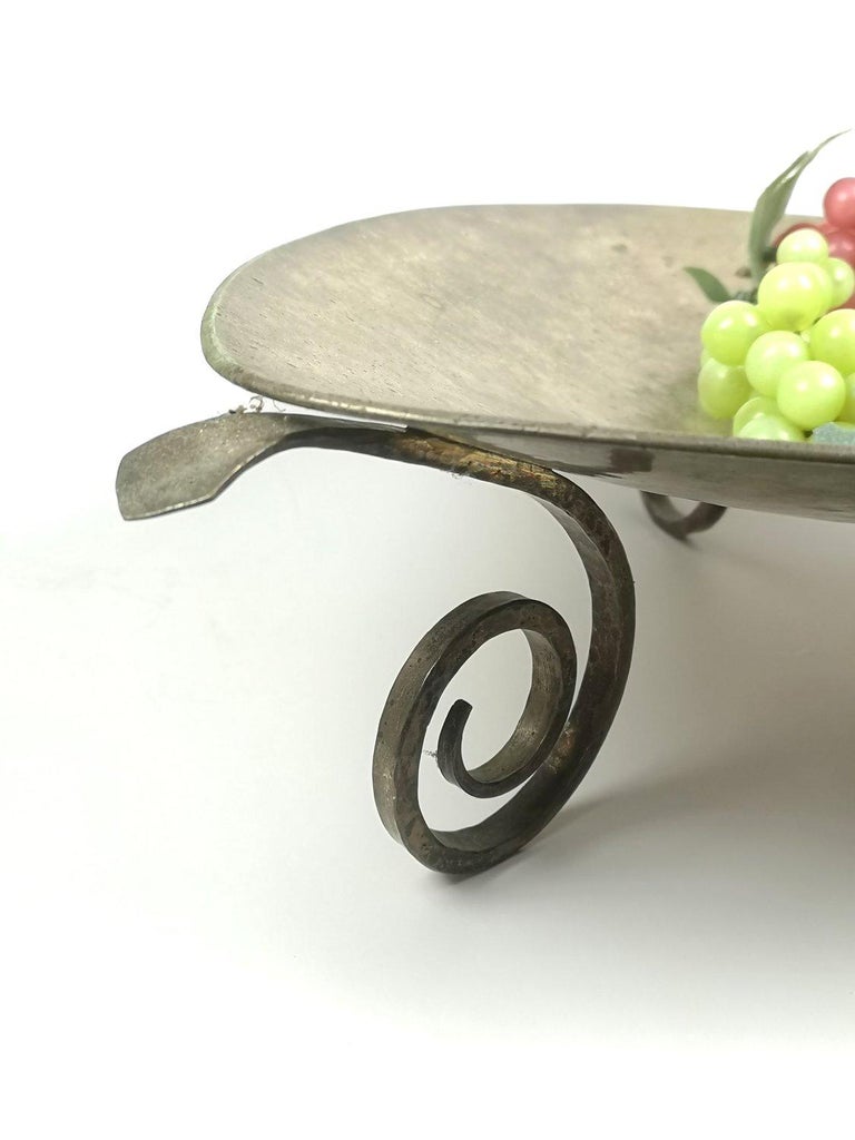 Decorative metal serving/fruit bowl designed by Pál Horváth For Sale at ...