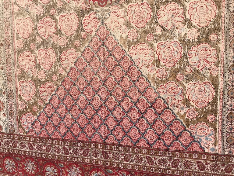 Decorative Mid-20th Century Indian Kalamkar For Sale at 1stDibs