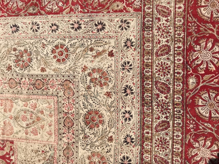 Decorative Mid-20th Century Indian Kalamkar For Sale at 1stDibs