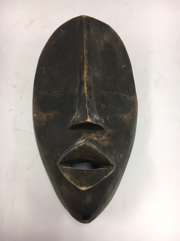 Decorative Mid-Century Modern African Folk Art Hanging Tribal Mask ...