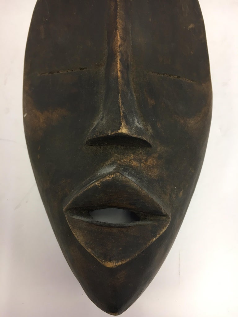 Decorative Mid-Century Modern African Folk Art Hanging Tribal Mask ...
