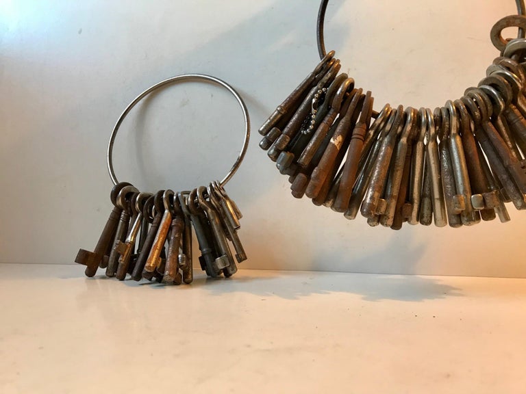 Decorative Mix of Antique and Vintage European Keys For Sale at 1stDibs