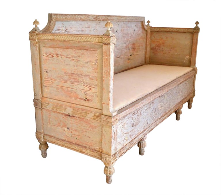 Decorative Original Color Gustavian Sofa at 1stDibs