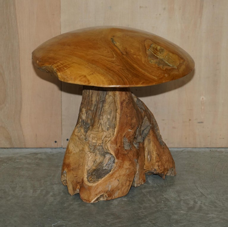 Decorative Pair of Natural Rootwood Mushroom Shaped Stools or Tall ...