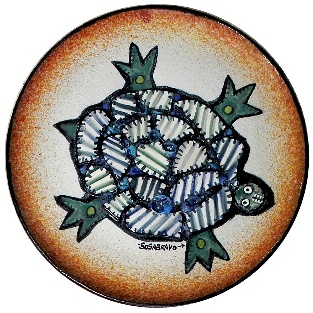 Pair of Antoni Gaudi Decorative Ceramic Spanish Tiles of Casa Vicens ...