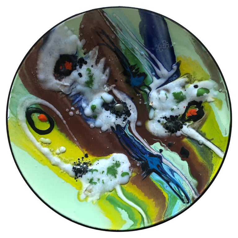 Decorative Plate with Abstract Pattern, Europe, 1960s For Sale at 1stDibs
