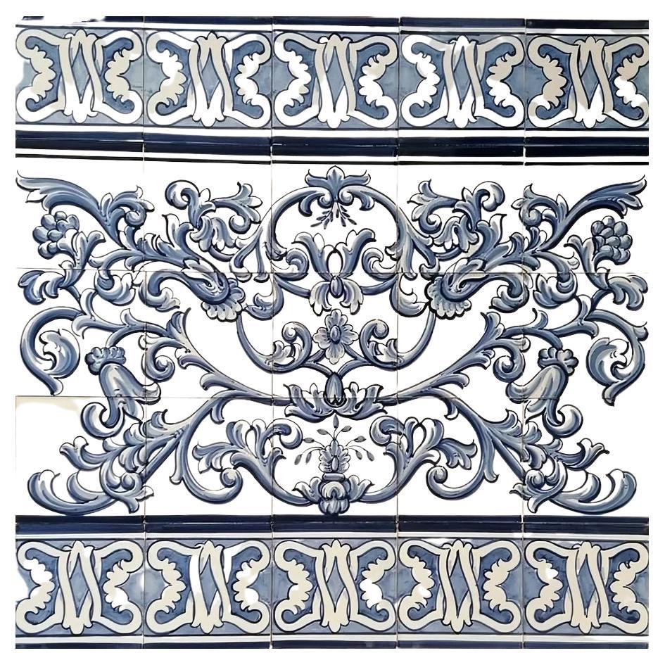 Decorative Portuguese Tiles with Floral Design in Pure Clay and Fine ...