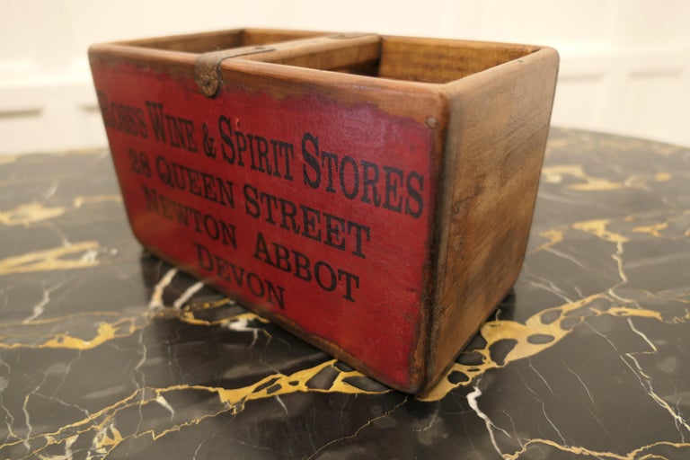 Decorative Re Painted 19th Century Wine Box, Trug For Sale at 1stDibs