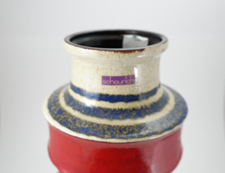 Decorative Scheurich Floor Vase, Germany, 1980s For Sale at 1stDibs