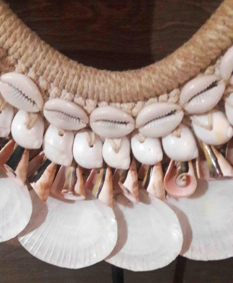 Decorative Seashell Necklace on a Stand at 1stDibs