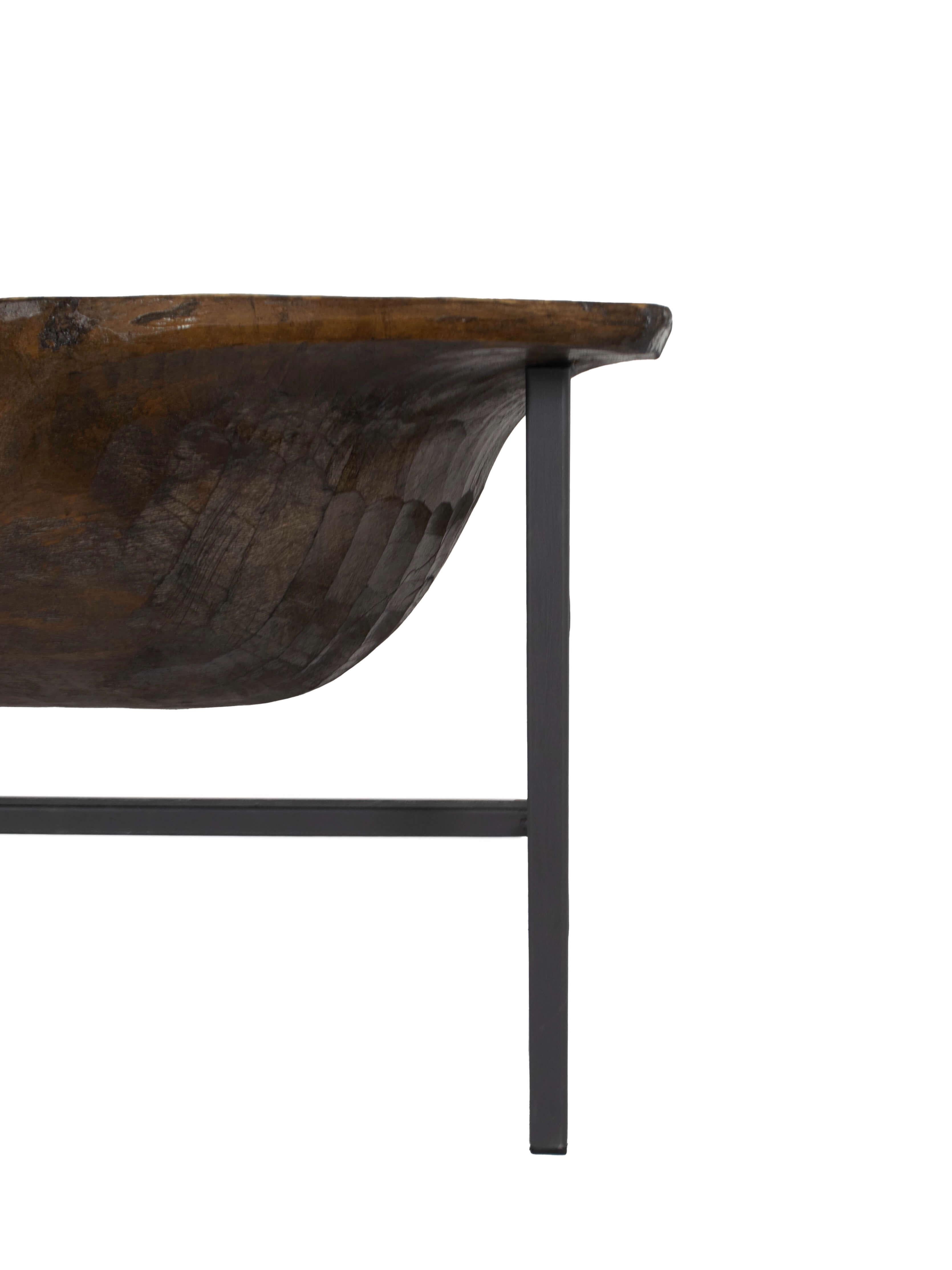 Decorative Trough in Wood and Metal For Sale at 1stDibs