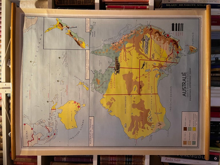 Decorative Vintage Print, Dutch Chart of Australia, 1st Edition, 1952 ...