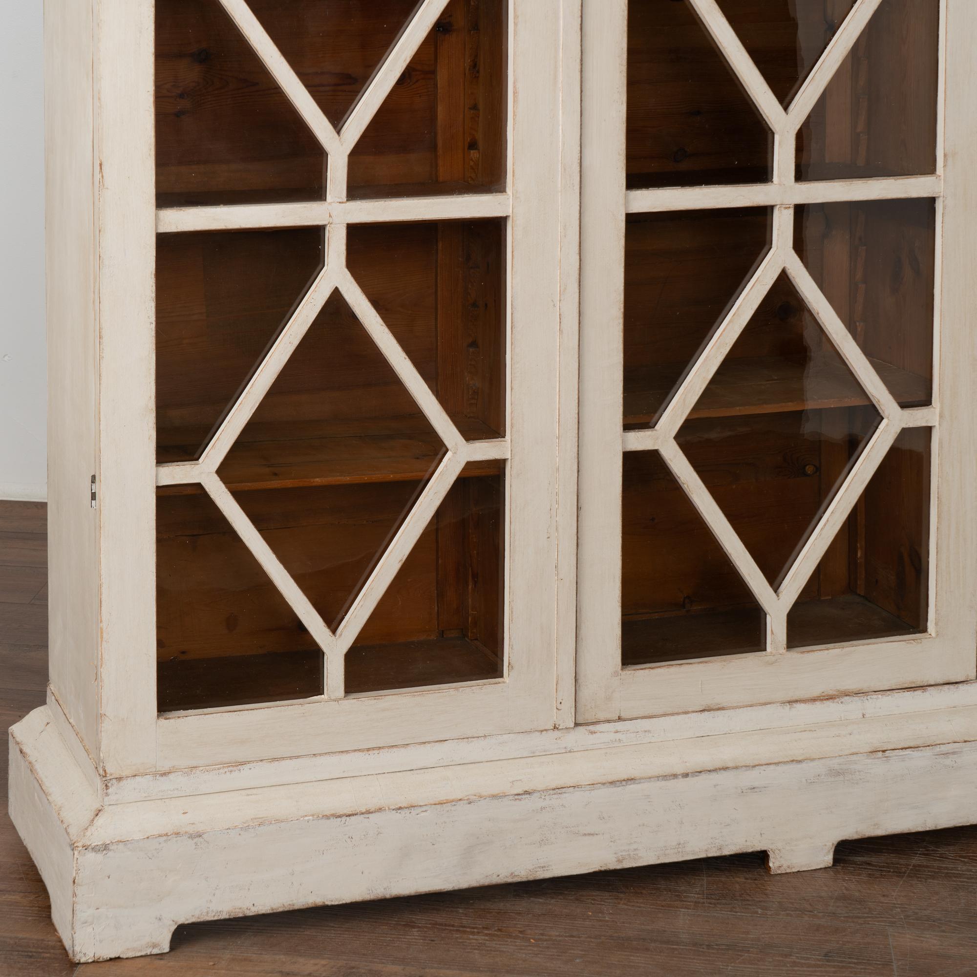 Decorative White Painted Bookcase Display Cabinet from Denmark, circa ...