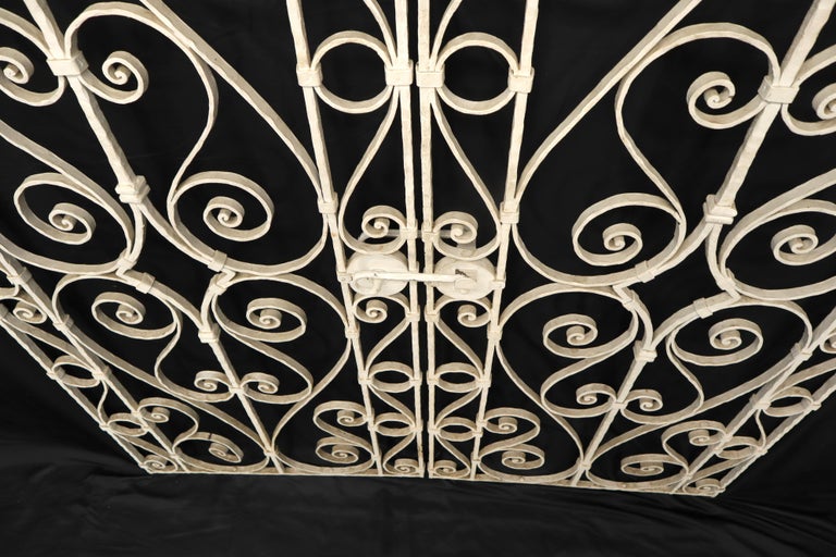 Decorative Wrought Iron French Double Gate with Latch at 1stDibs