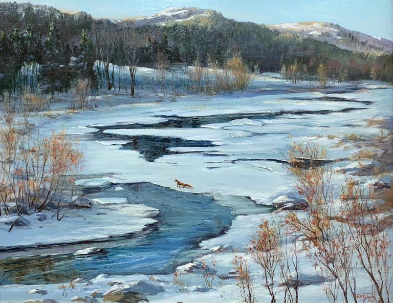DeCourcy L. Taylor Jr. - Spring Thaw, Maine, Winter Landscape, Snow ...
