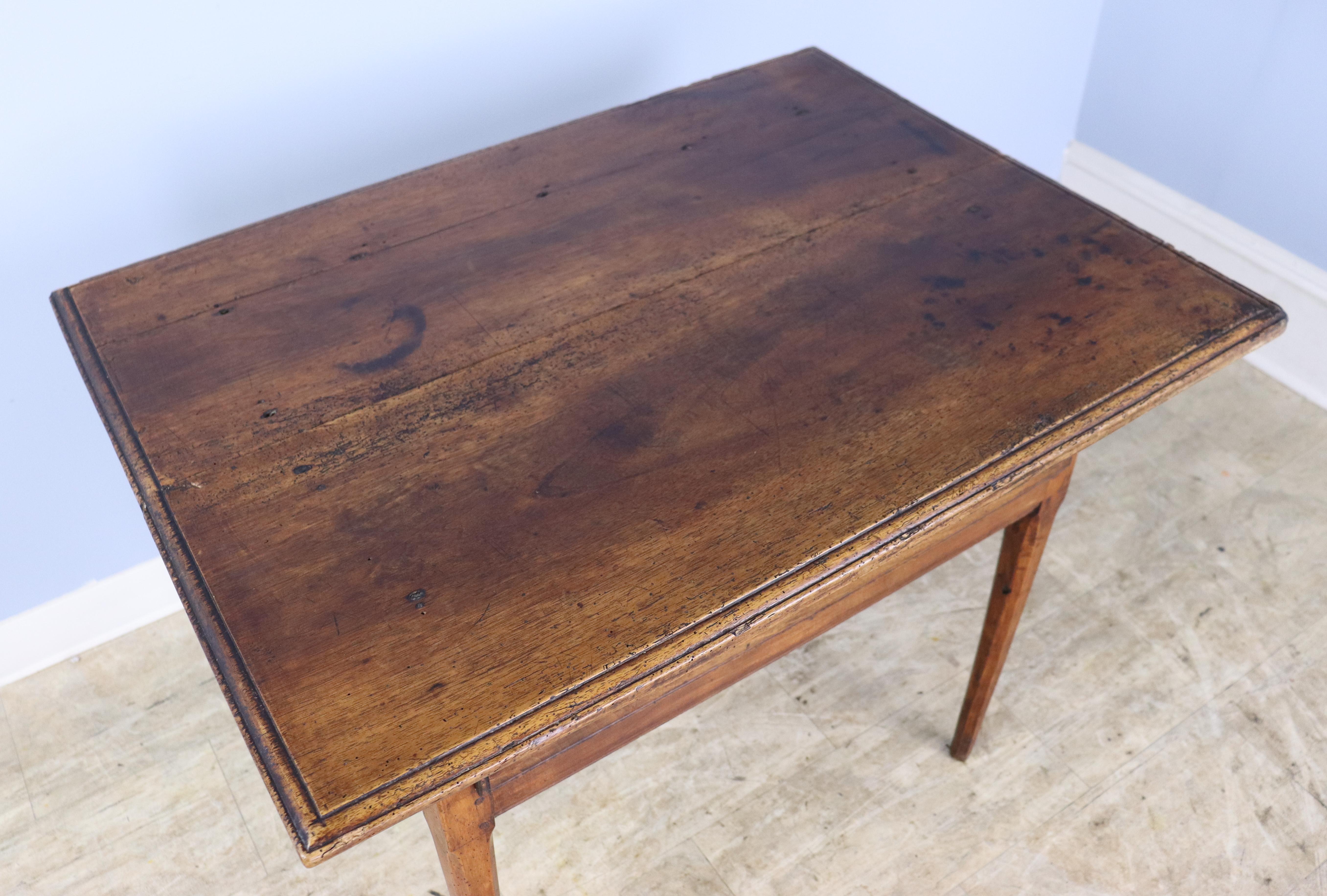 Deep Antique Walnut Side Table For Sale at 1stDibs