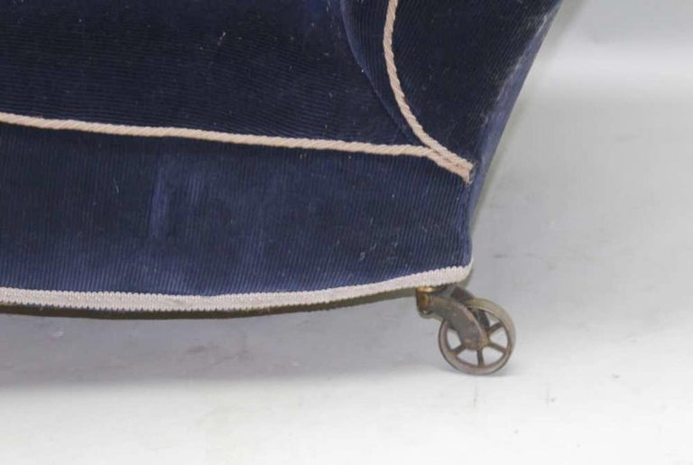 Deep Blue Club Chair For Sale at 1stDibs