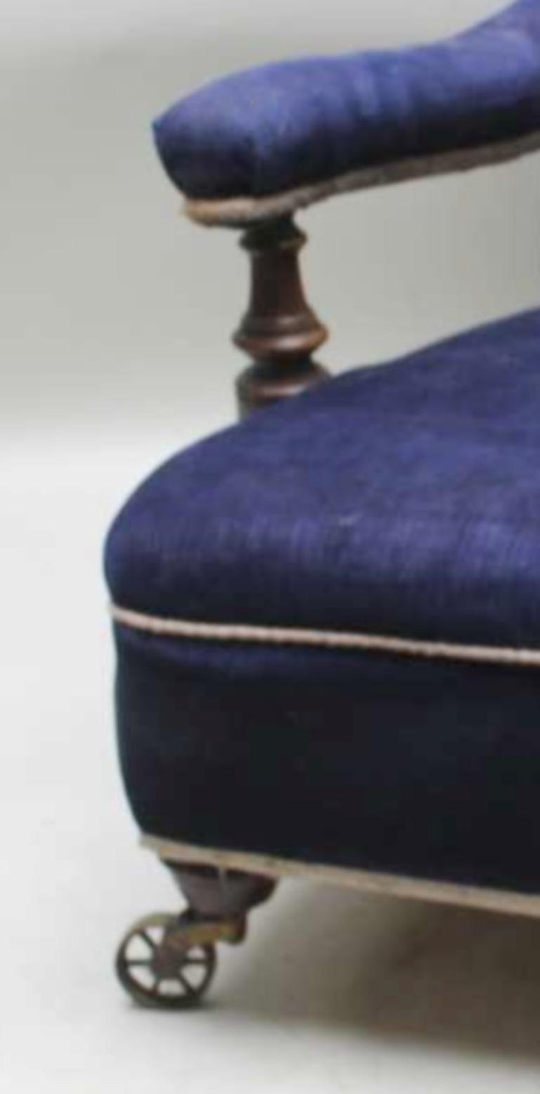 Deep Blue Club Chair For Sale at 1stDibs