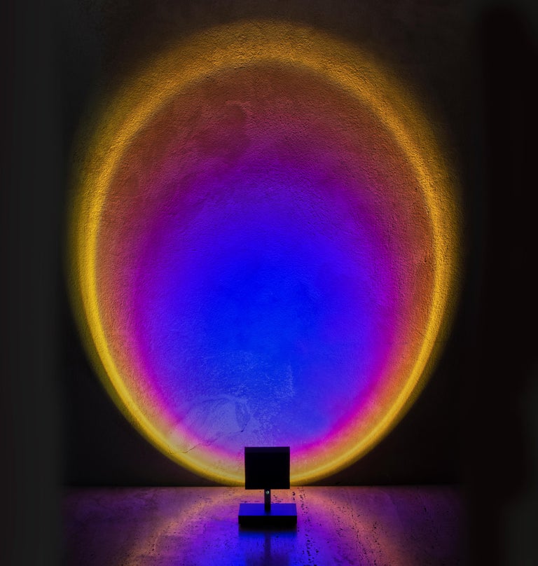 Deep Blue Halo Mini Table Lamp by Mandalaki For Sale at 1stDibs