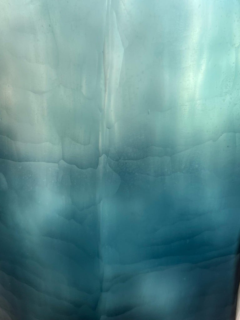 Deep Blue Tall Glass Vase, Romania, Contemporary at 1stDibs