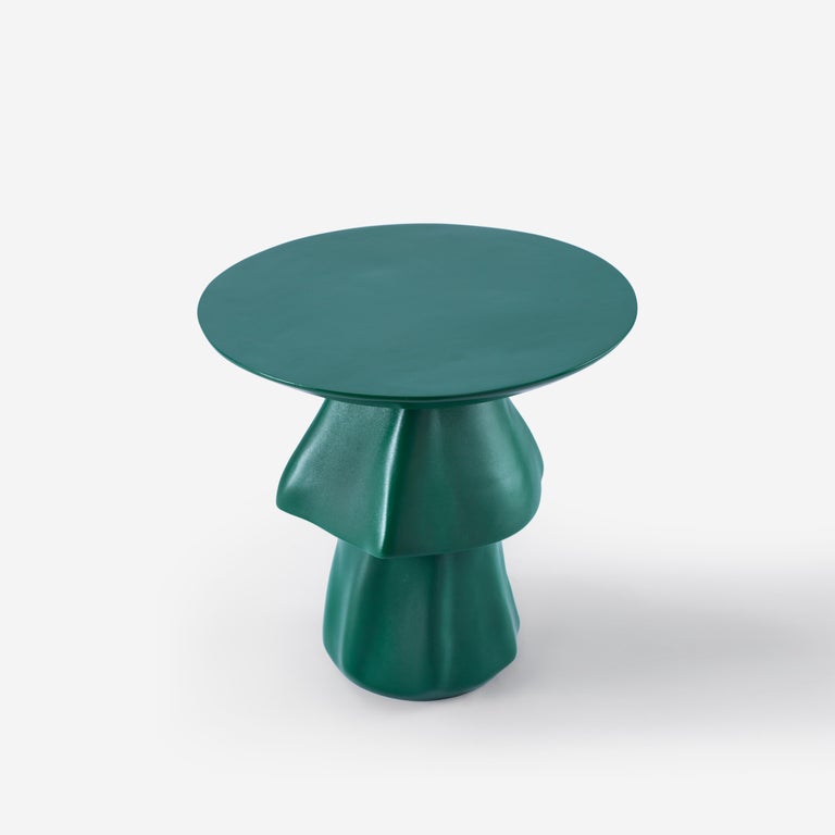 Deep Green Weather-Resistant Fiberglass Outdoor Side Table For Sale at ...