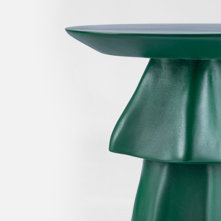 Deep Green Weather-Resistant Fiberglass Outdoor Side Table For Sale at ...