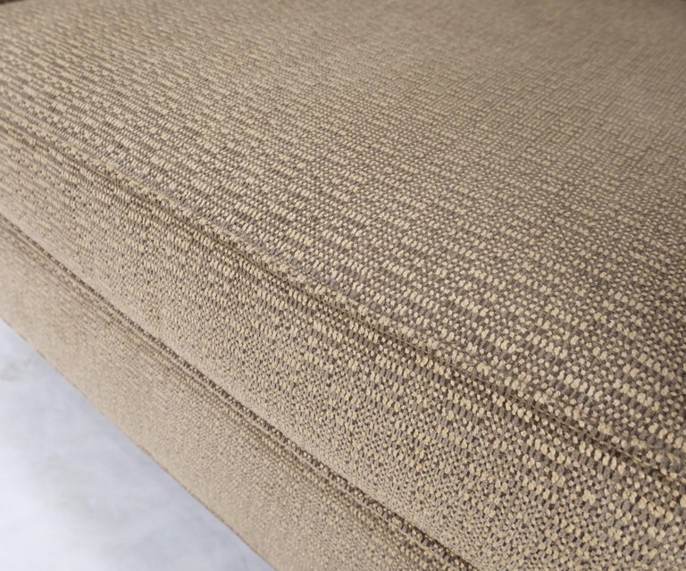 Deep Oatmeal Fabric Upholstery Contemporary Lounge Chair on Dowel Legs ...