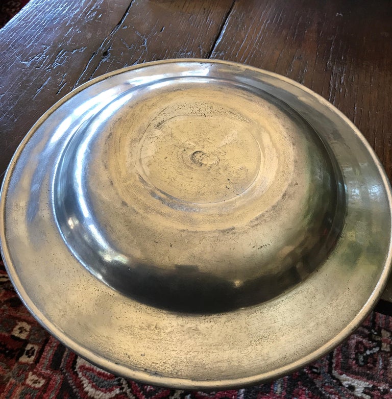 Deep Plate in Pewter, Late 18th Century For Sale at 1stDibs