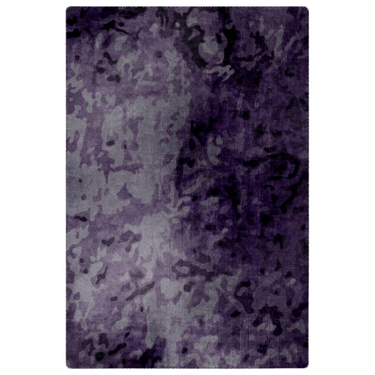Fortuny Deep Purple Rug in tencel by Cristina Jorge de Carvalho For ...