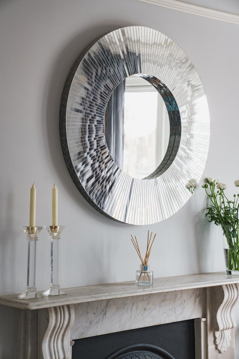 Deep Ray Circular Mosaic Mirror. Sunray Mirror Handmade in UK by Claire ...