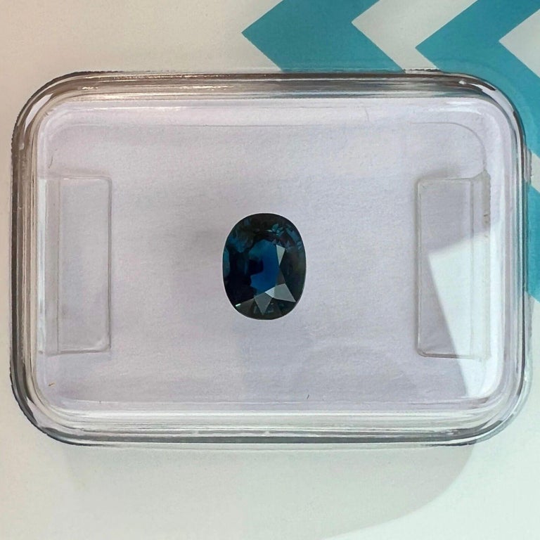 Deep Royal Blue Untreated Oval Cut Sapphire IGI Certified 0.63ct Loose Rare Gem For Sale at 1stDibs
