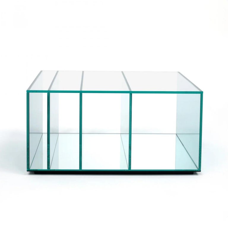 DEEP SEA Small Low Table in Blue Transparent Glass, by Nendo for Glas ...