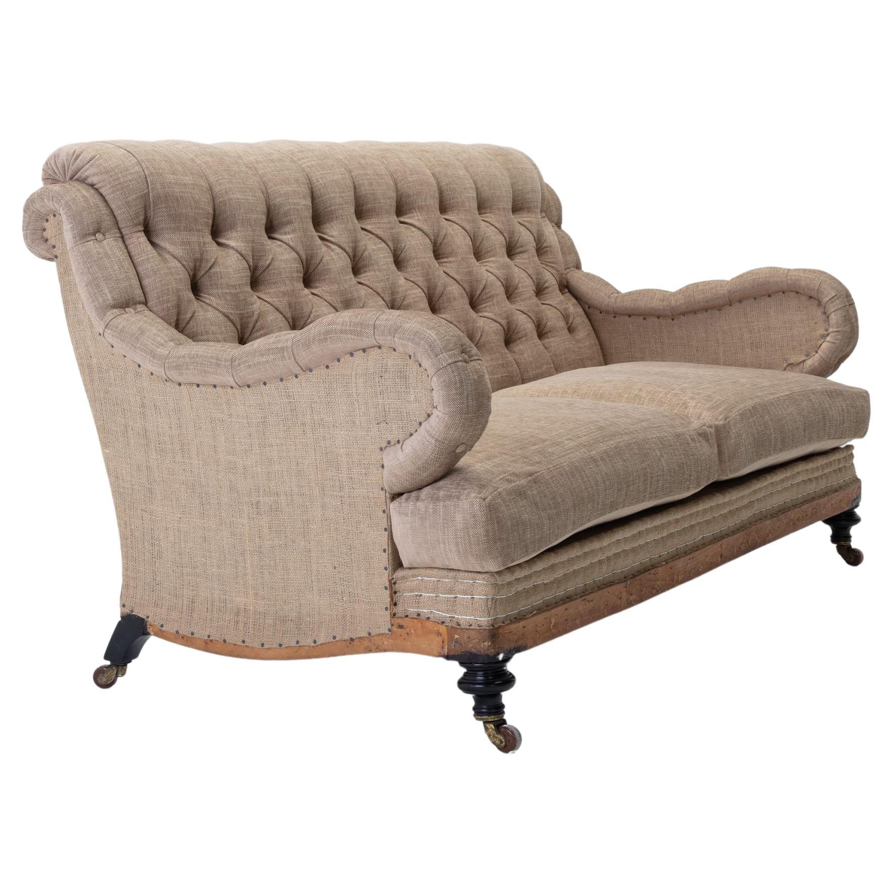 Deep Seated Button-Back Couch For Sale at 1stDibs | deep seat couch ...