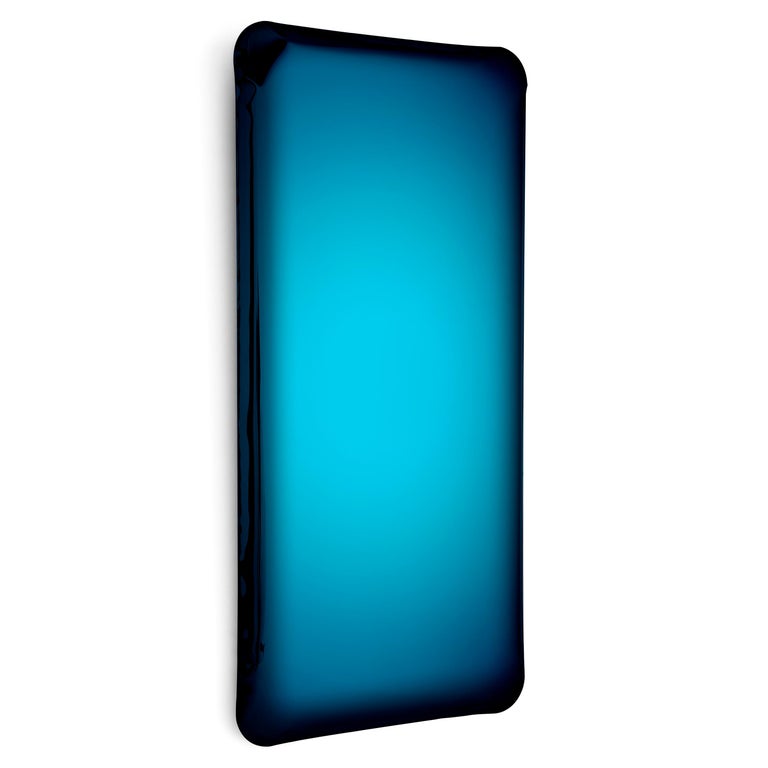 Deep Space Blue Tafla Q2 Sculptural Wall Mirror by Zieta For Sale at ...