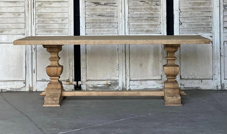 Deeper French Blood Oak Farmhouse Dining Table For Sale at 1stDibs