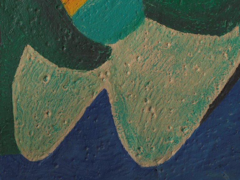 Deformed Head , Style of "Cobra", Acrylic on Foamed Paper, Framed and ...