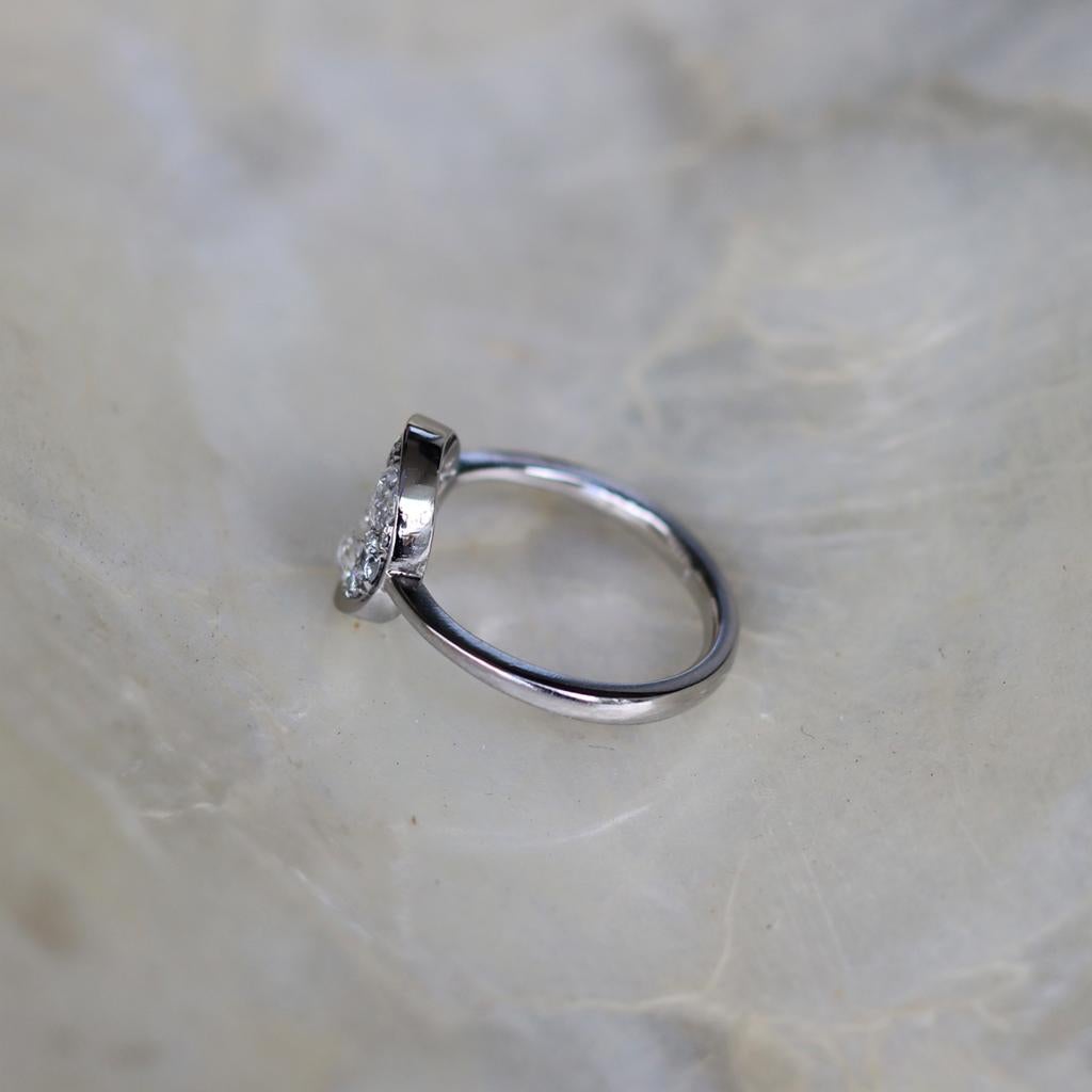 DEGVVS Rose-Cut and DEGVVS Brilliant-Cut Diamond Platinum Mosaic Pave ...