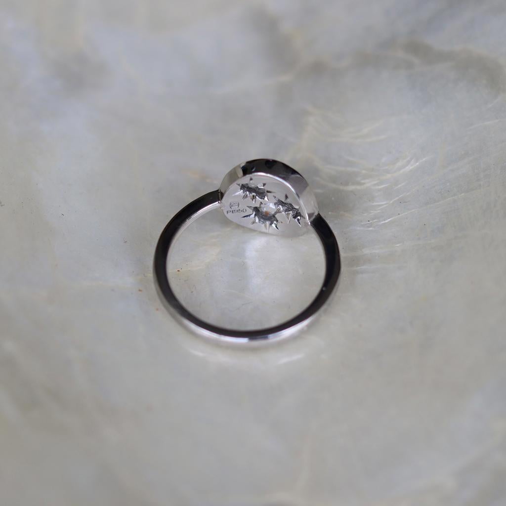 DEGVVS Rose-Cut and DEGVVS Brilliant-Cut Diamond Platinum Mosaic Pave ...