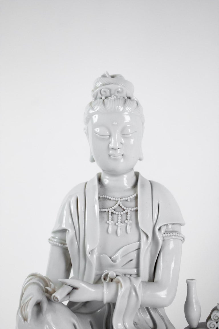 Dehua Porcelain Buddhist Deity, Chinese White, 19th Century, Asia ...