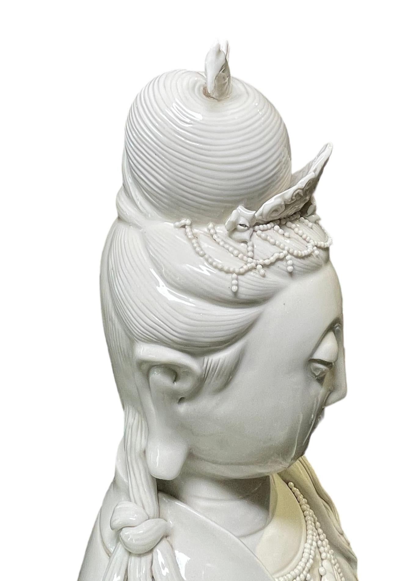 Dehua Porcelain Large Sculpture/Statue of Guan Yin at 1stDibs