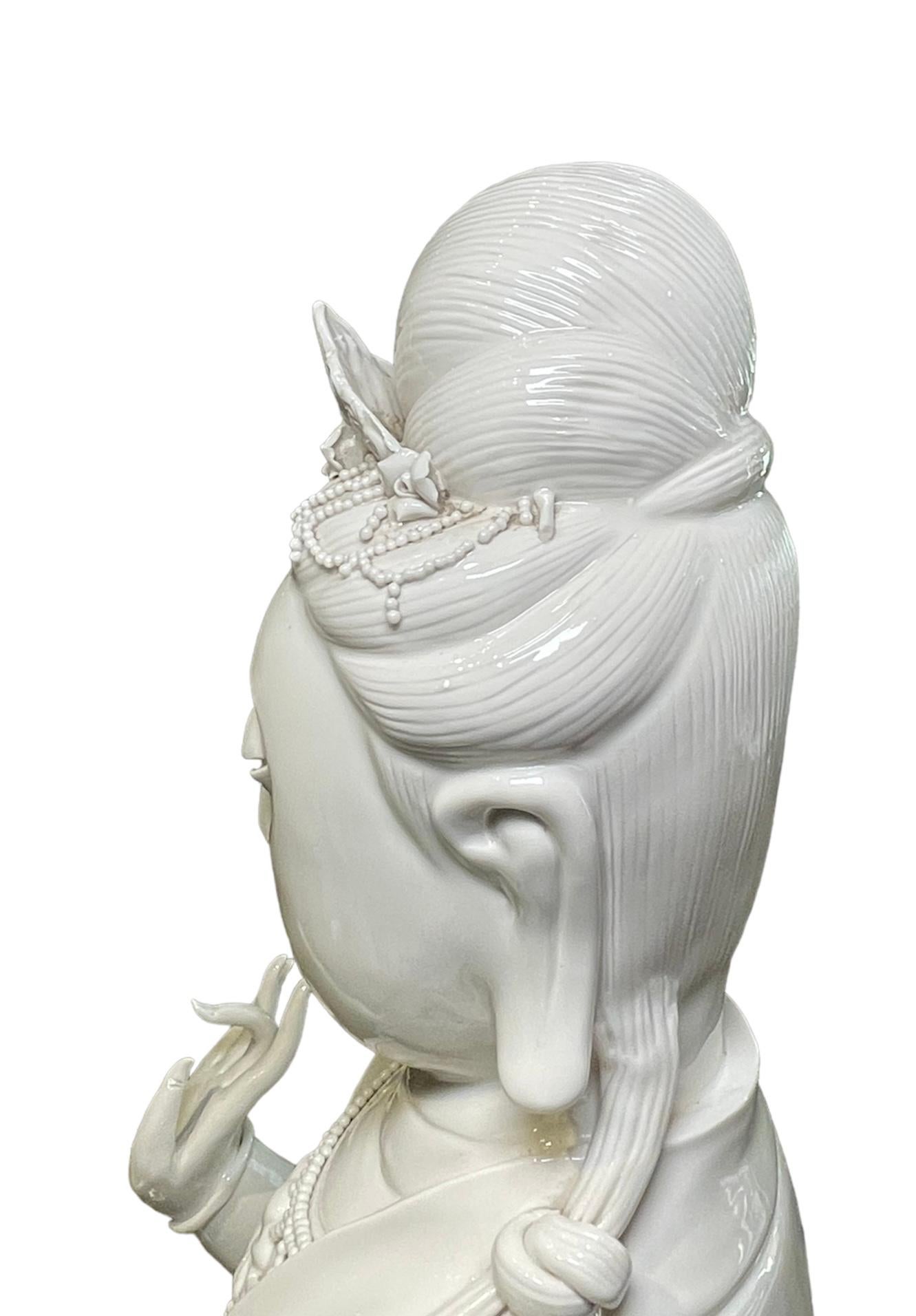 Dehua Porcelain Large Sculpture/Statue of Guan Yin at 1stDibs