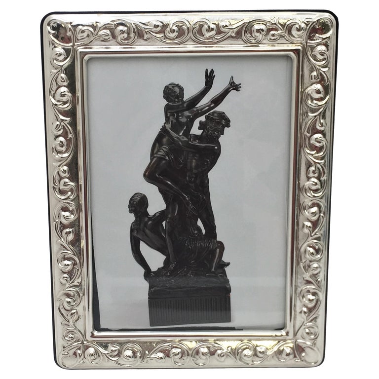 Del Conte Sterling Silver Italian Picture Frame For Sale at 1stDibs